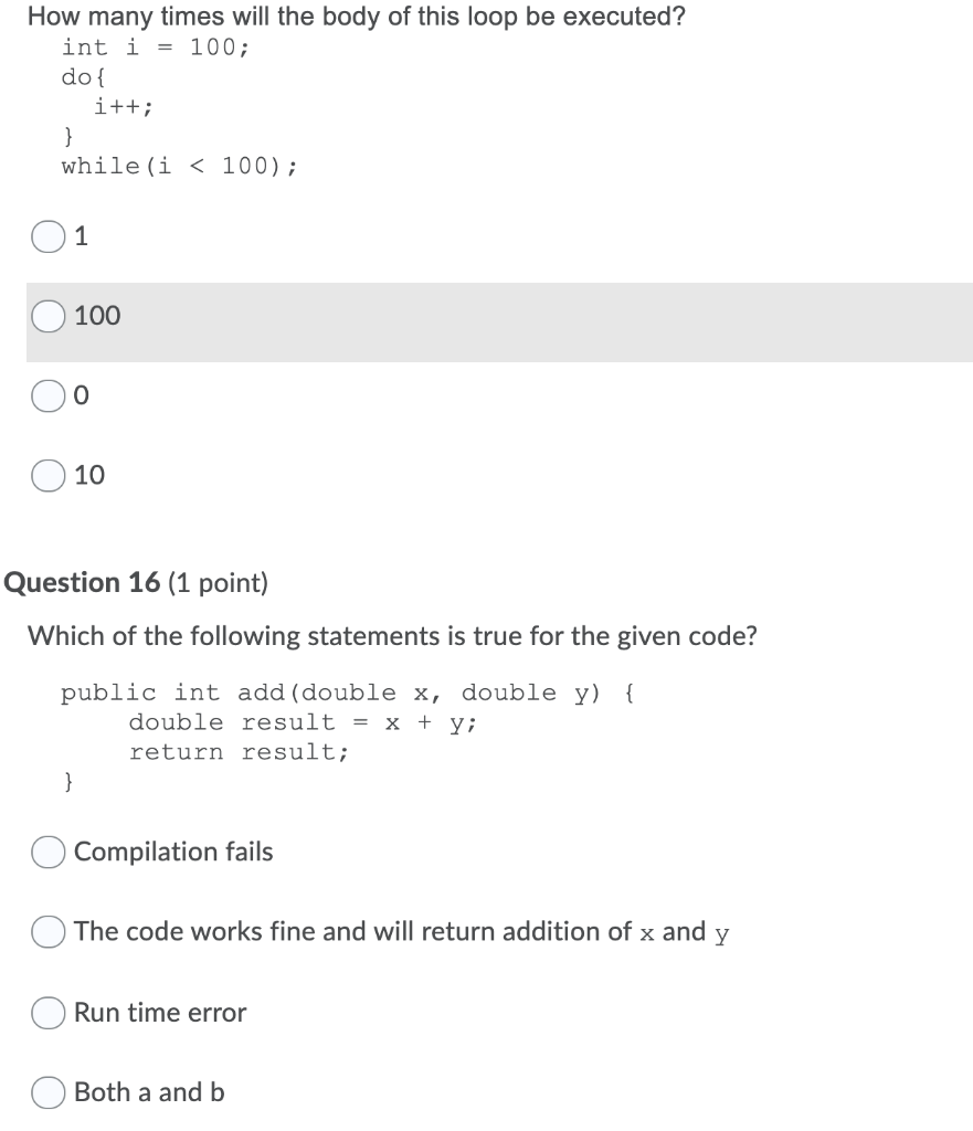 Solved How many times will the body of this loop be | Chegg.com