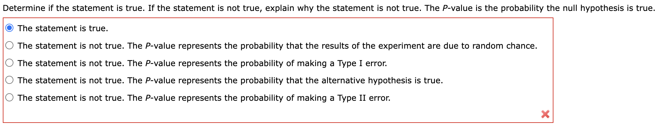 Determine if the statement is true. If the statement | Chegg.com