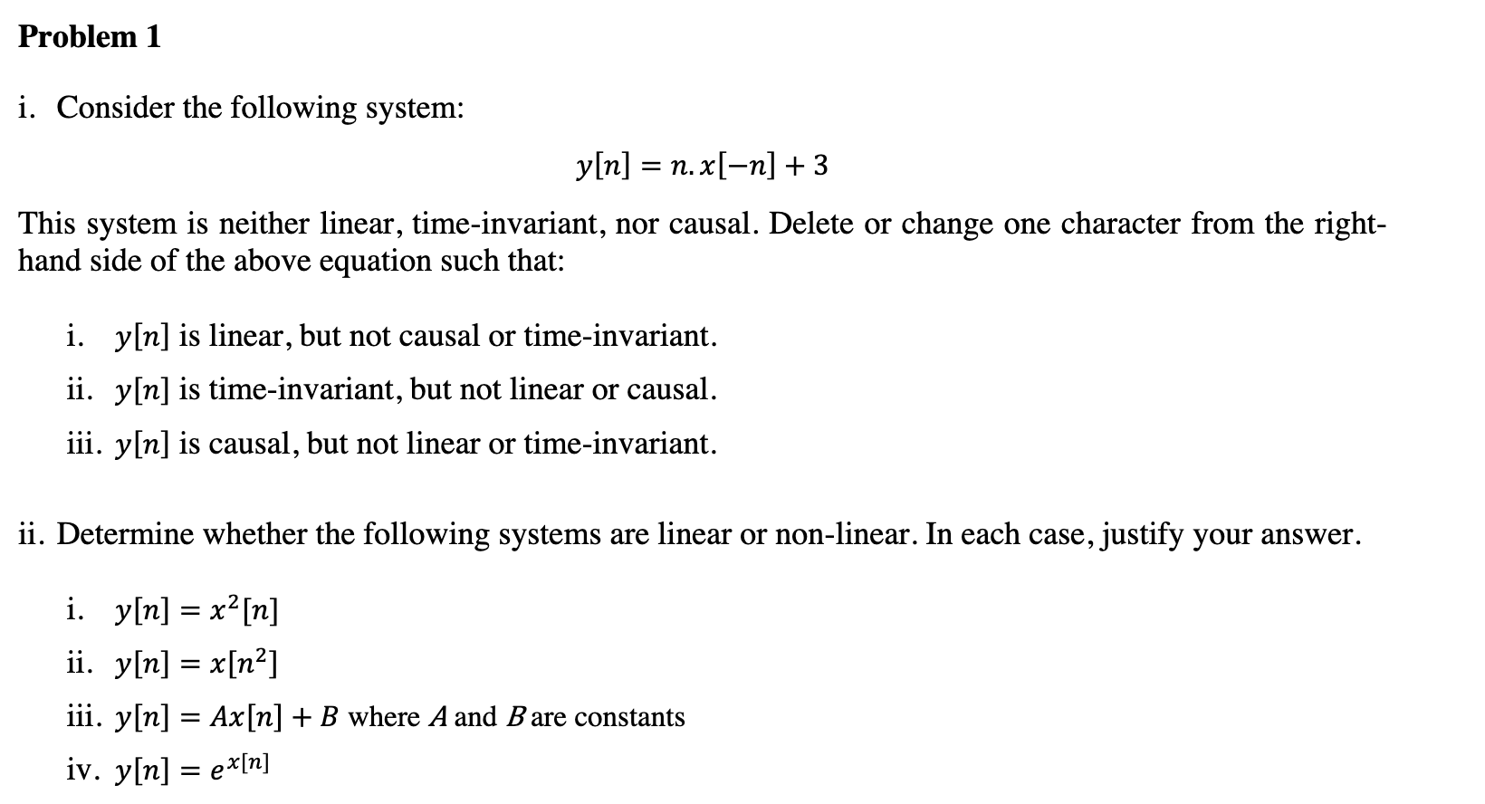 Solved Problem 1i. ﻿Consider the following | Chegg.com