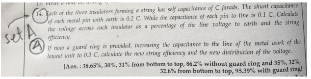 Solved 13. VIETU U set/A 14. Each of the three insulators | Chegg.com