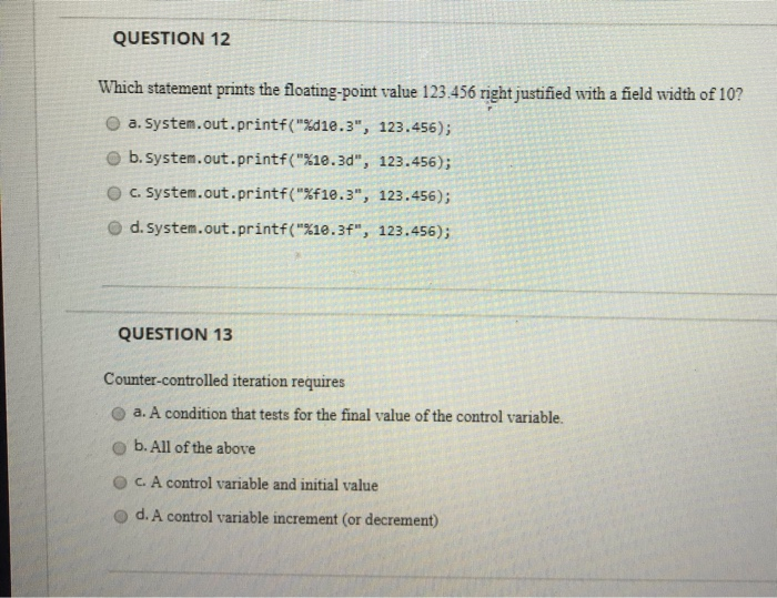 Solved QUESTION'9 For the two code segments below: Segment A | Chegg.com