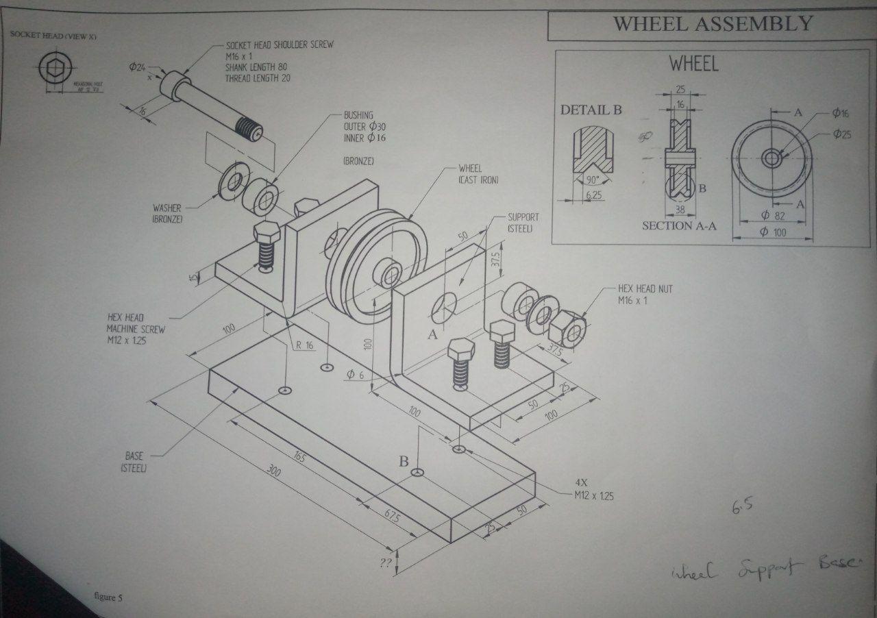 Figure 5 shows the components of a wheel assembly | Chegg.com