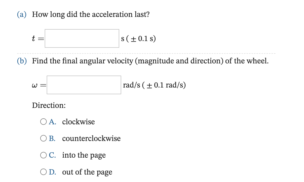 Solved A wheel that is initially not rotating is turned | Chegg.com