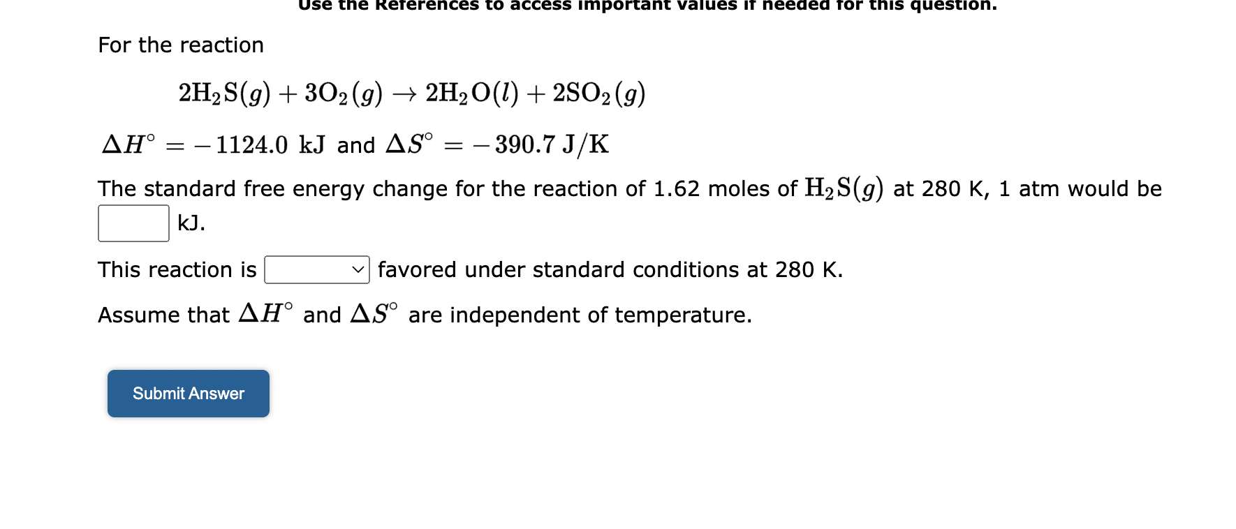 Solved For the reaction H2(g)+F2(g)→2HF(g) ΔG∘=−546 kJ and | Chegg.com