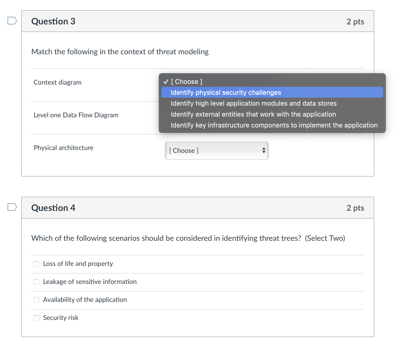 Solved Match the following in the context of threat modeling | Chegg.com