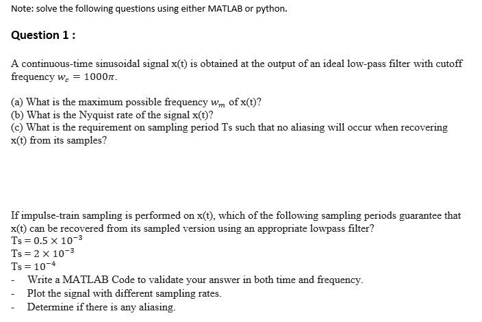 Solved Note: solve the following questions using either | Chegg.com
