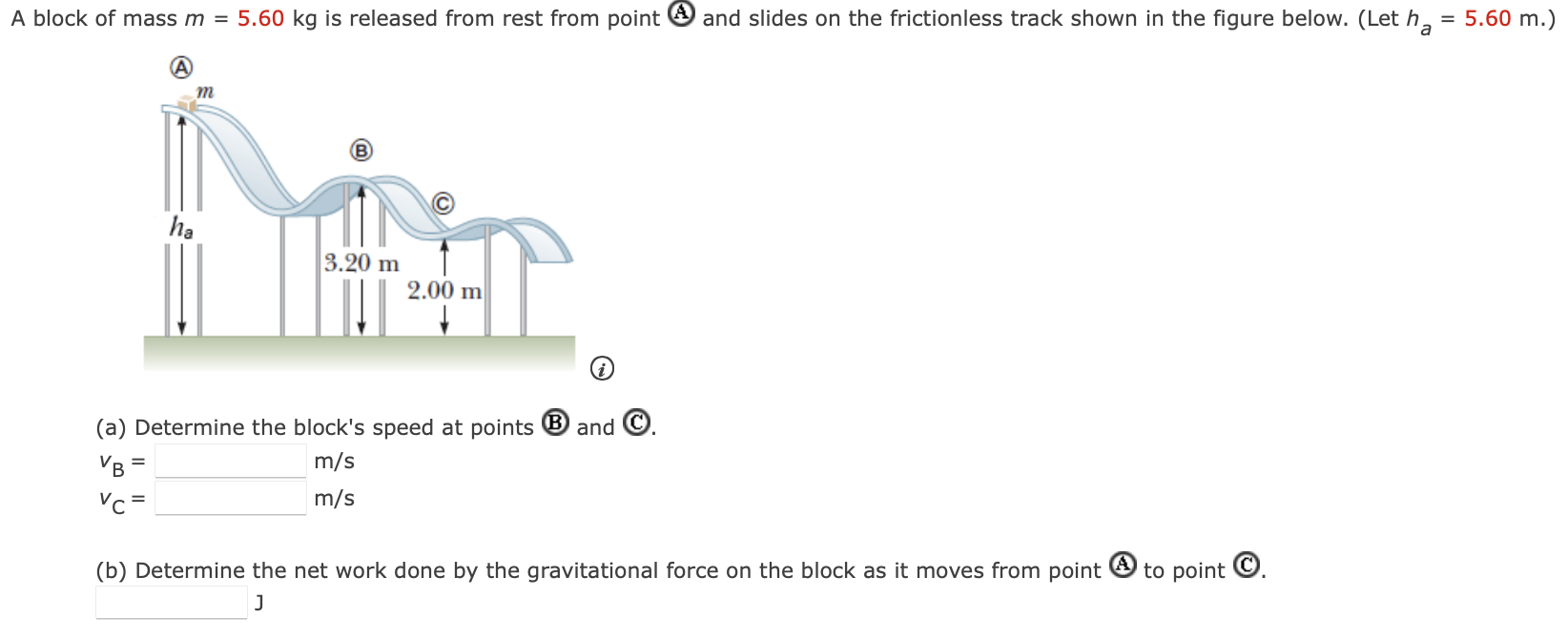 Solved A block of mass m = 5.60 kg is released from rest | Chegg.com