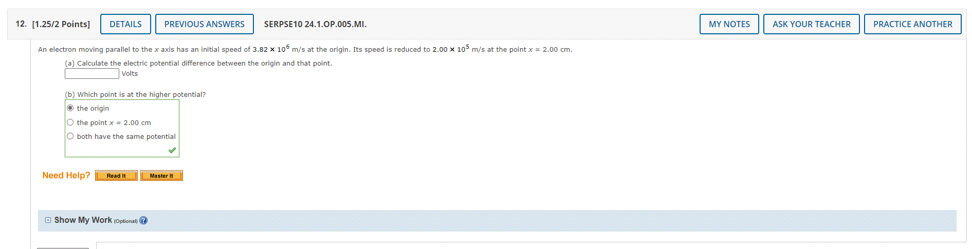 Solved I need help on my electrostatics homework for physics | Chegg.com