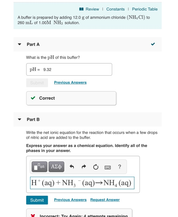 Solved Review Constants I Periodic Table A buffer is | Chegg.com