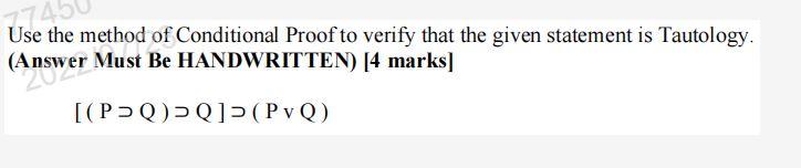 Solved Use the method of Conditional Proof to verify that | Chegg.com