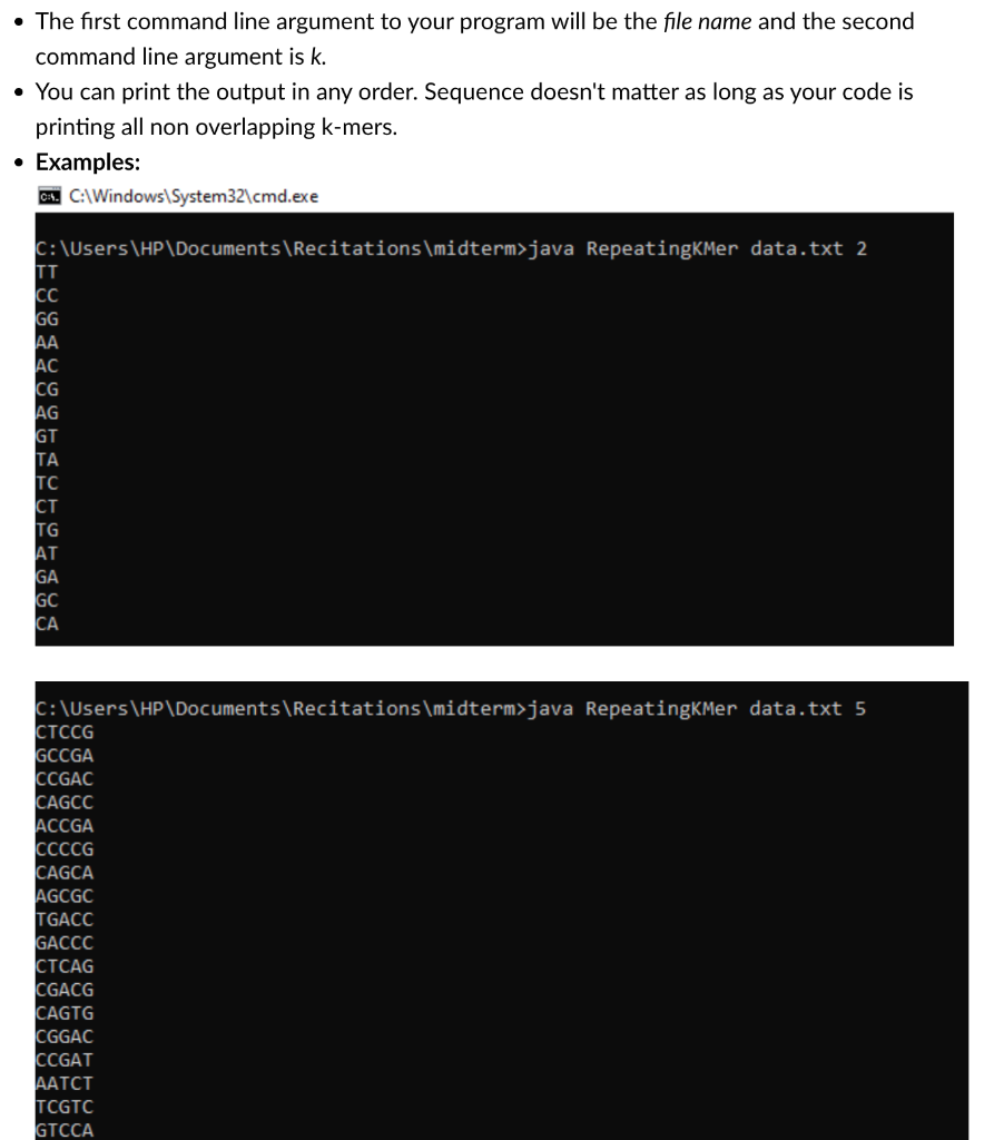 Solved CODE IN JAVA - The first command line argument to | Chegg.com