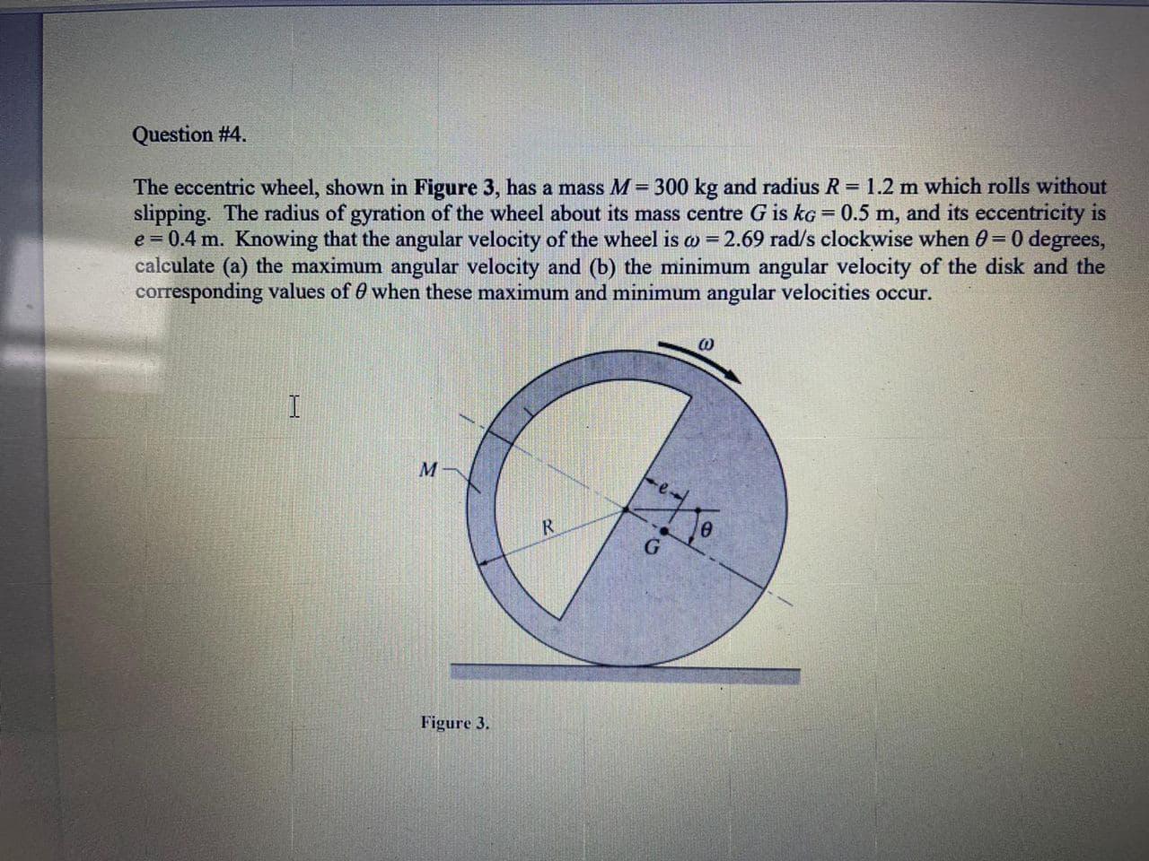 Solved Question #4. The eccentric wheel, shown in Figure 3, | Chegg.com