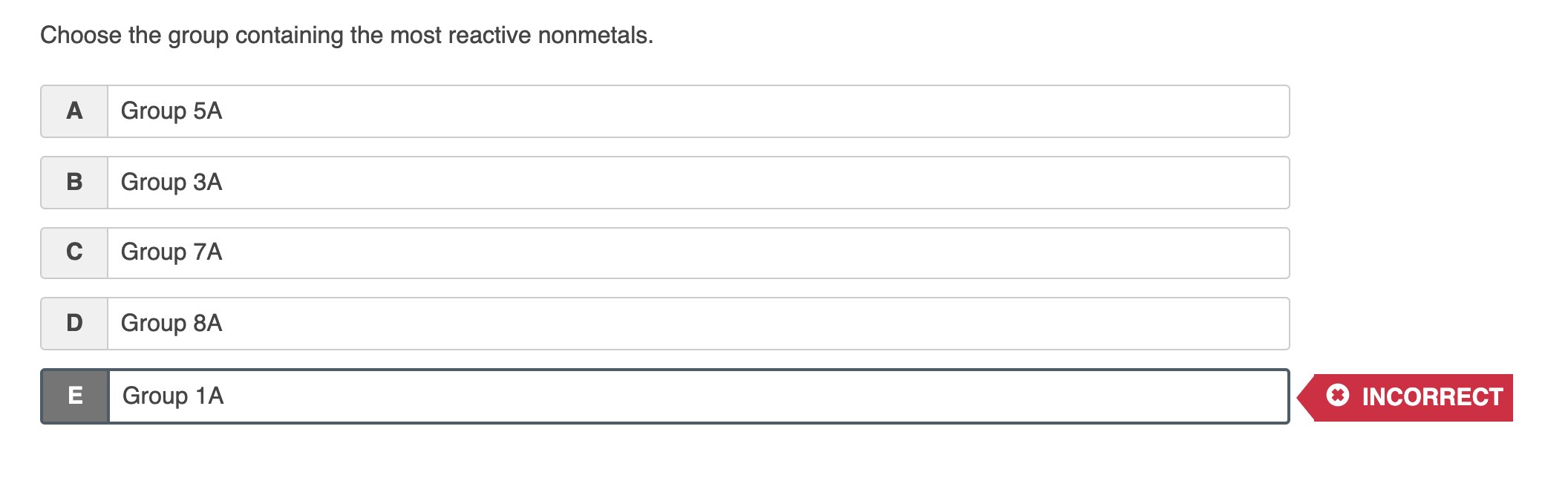 Solved Choose the group containing the most reactive | Chegg.com