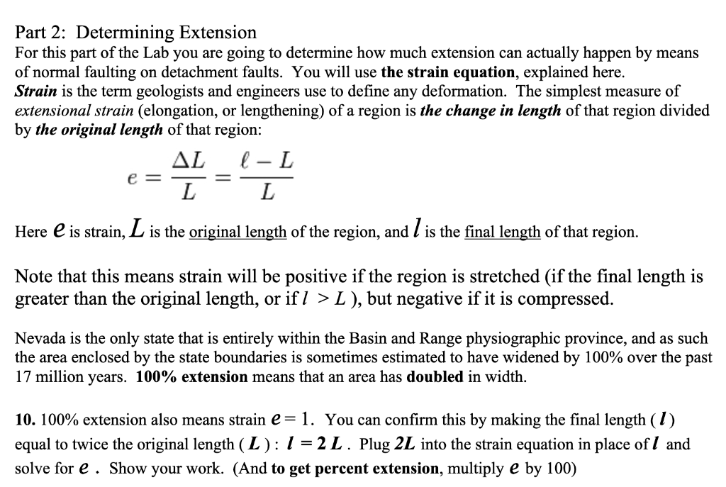 Solved Part 2: Determining Extension For this part of the | Chegg.com