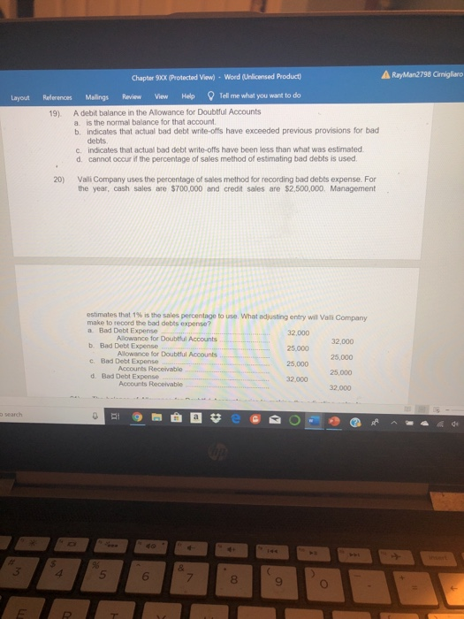 Solved Chapter 9XX (Protected View) Word (Unlicensed | Chegg.com