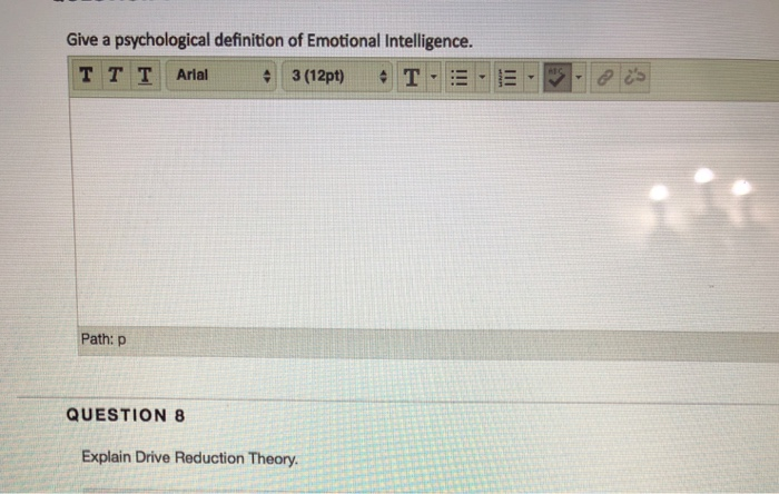 Solved Give a psychological definition of Emotional | Chegg.com
