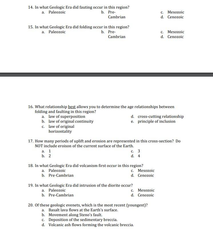 Solved Concept Quiz: Deciphering Geologic History Crace | Chegg.com