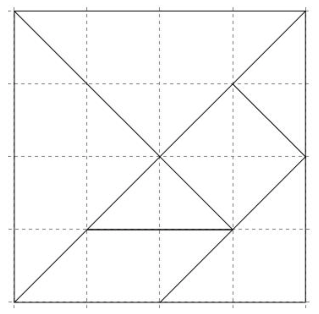 Solved 1. Find the area of each piece? Each dashed line is 1 | Chegg.com