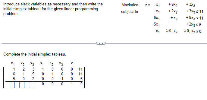Solved Introduce slack variables as necessary and then write | Chegg.com