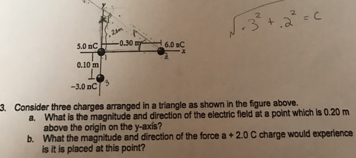 Solved Consider three charges arranged in a triangle as | Chegg.com Solved Consider three charges arranged in a triangle as | Chegg.com