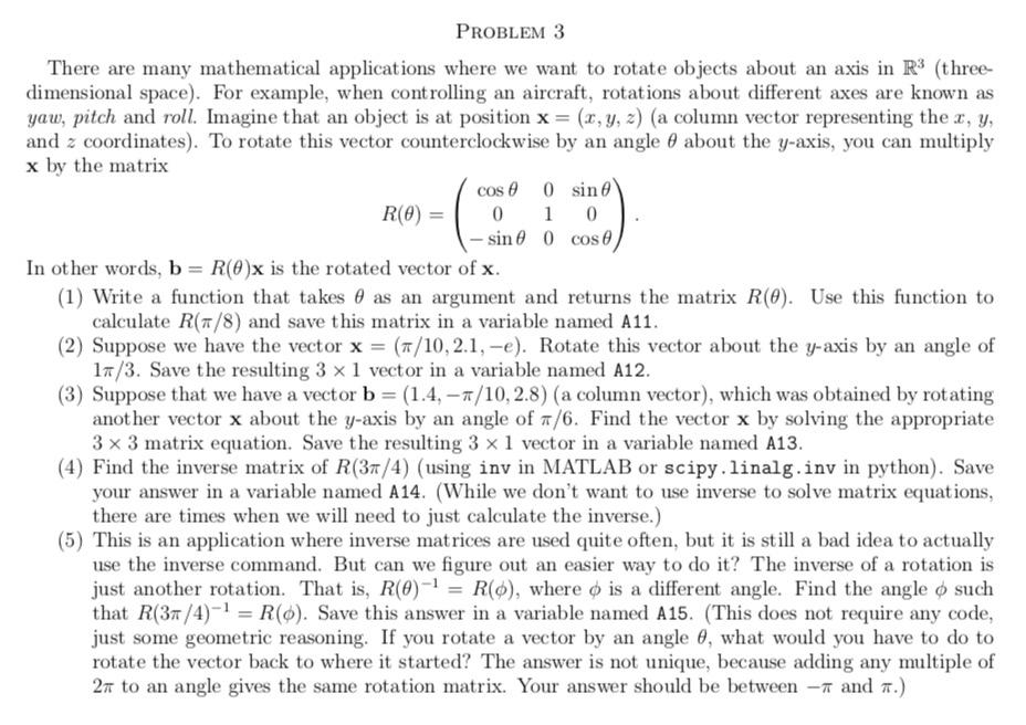 Solved PROBLEM 3 There are many mathematical applications | Chegg.com