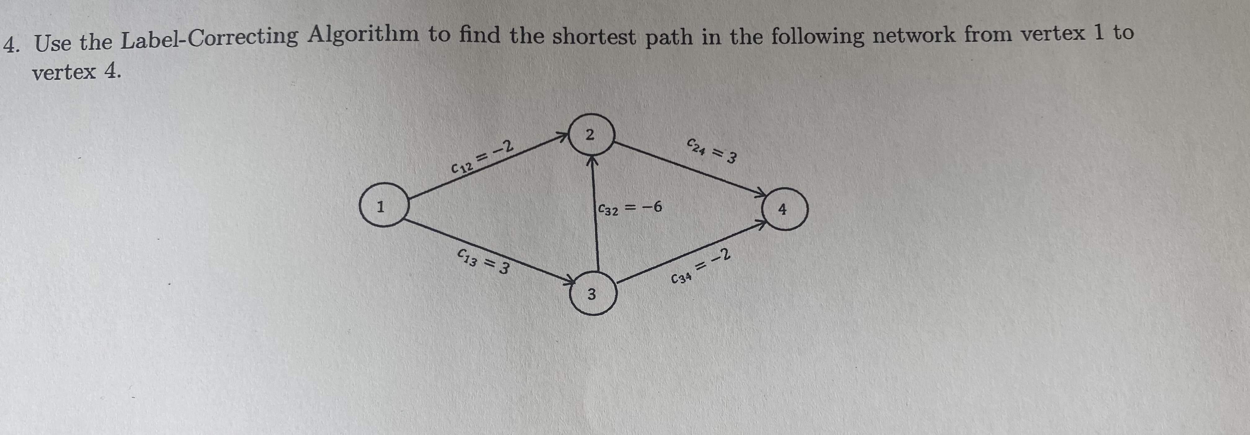 Solved Use The Label Correcting Algorithm To Find The