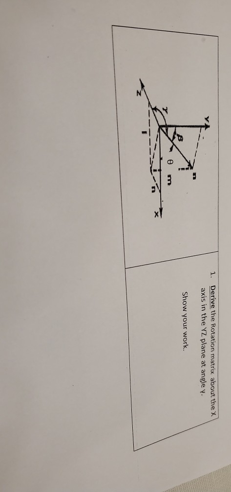 Solved 1. Derive the Rotation matrix about the axis in the | Chegg.com