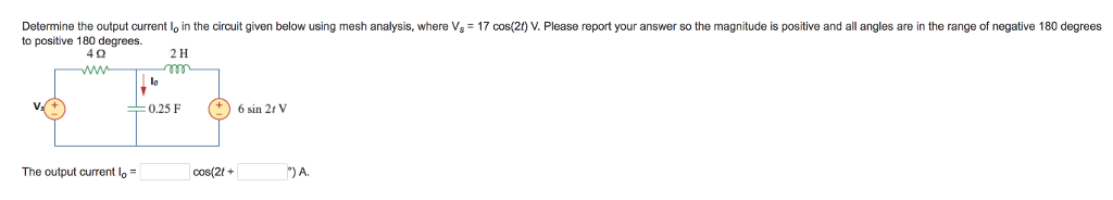 Solved Determine the output current lo in the circuit given | Chegg.com