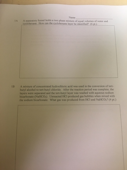 Solved A separatory funnel holds a two phase mixture of | Chegg.com