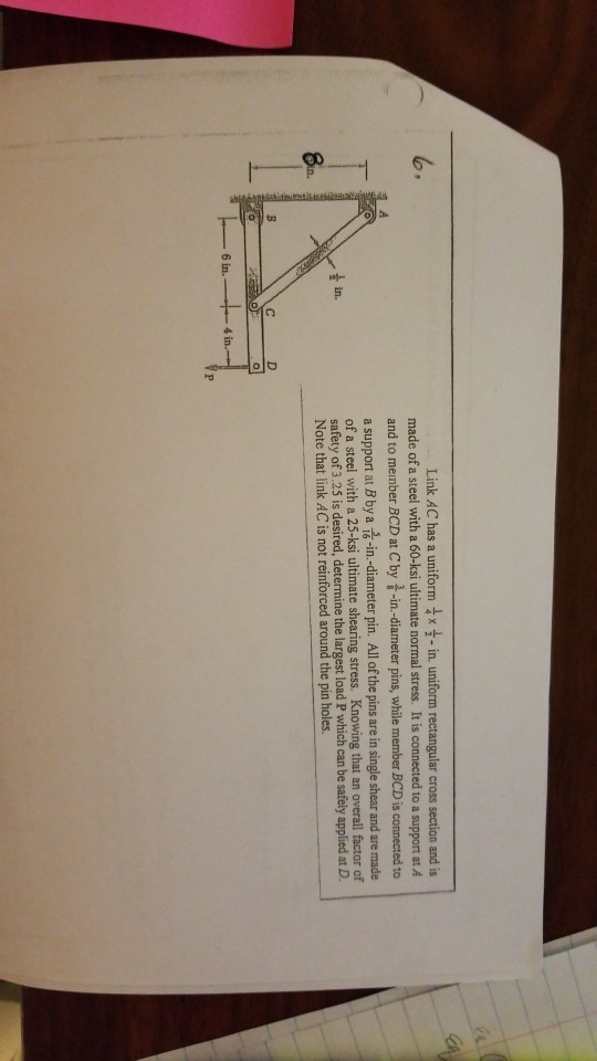 Solved lor Link AC has a uniform in. uniform rectangular | Chegg.com
