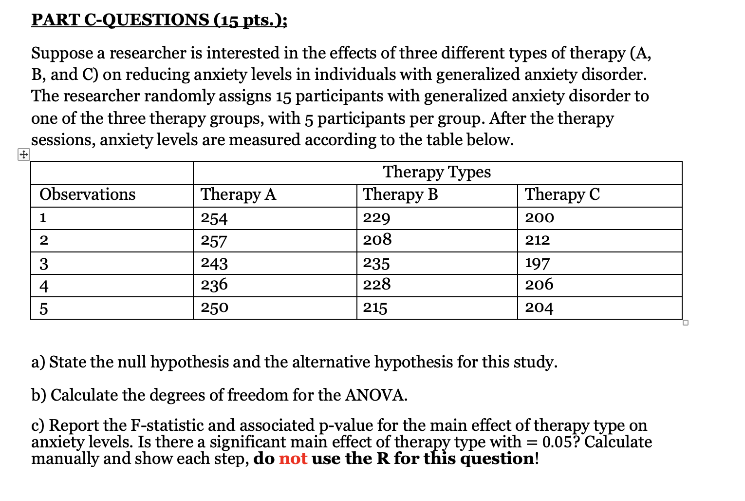 Solved PART C-QUESTIONS (15 ﻿pts.); Suppose a researcher is | Chegg.com