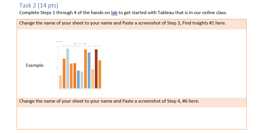 Task 2 (14 pts) Complete Steps 1 through 4 of the | Chegg.com