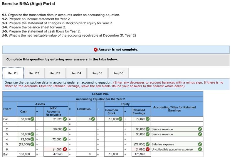 Solved Required information Exercise 5-9A (Algo) Effect of | Chegg.com