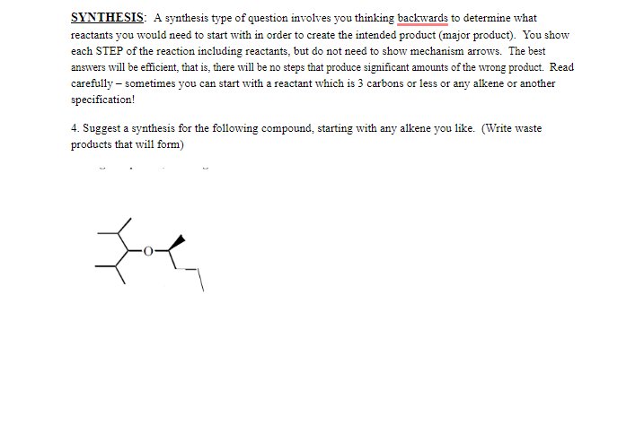 Solved SYNTHESIS: A synthesis type of question involves you | Chegg.com