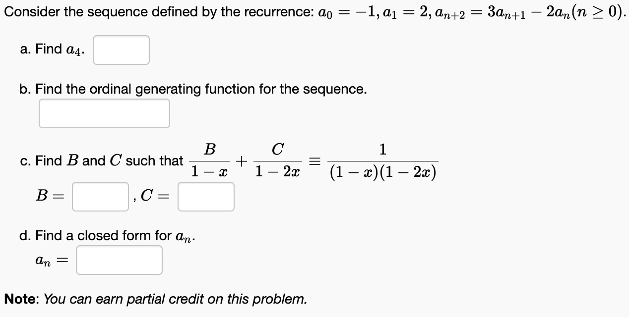 Solved Consider The Sequence Defined By The Recurrence Ao