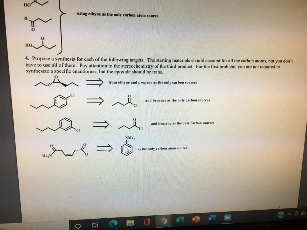 Solved HO using ethyne as the only carbon atom source 4. | Chegg.com
