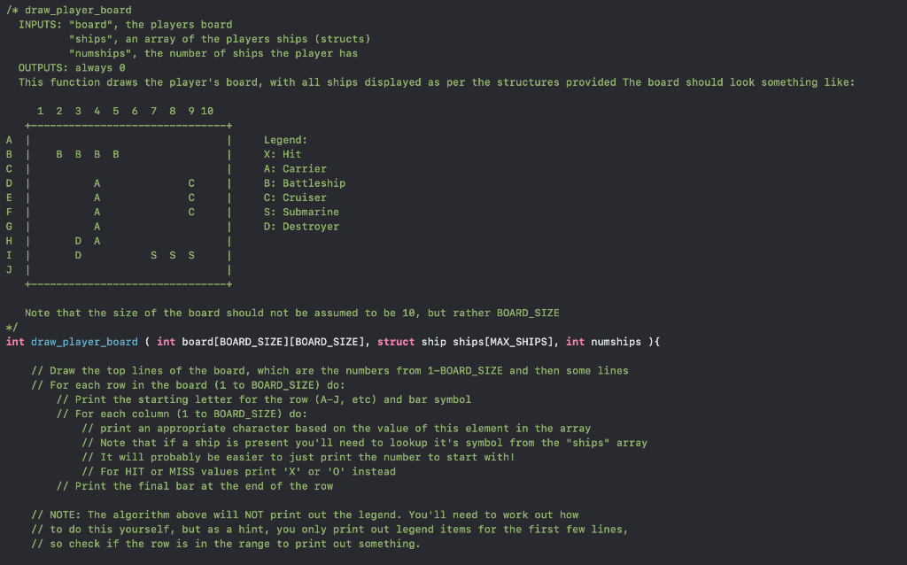 Solved Follow the directions below to write the c code, the | Chegg.com