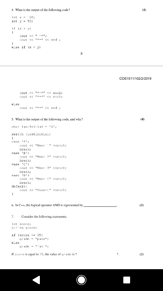 Solved Question 2 (20) 1. What is the "equal to relational | Chegg.com