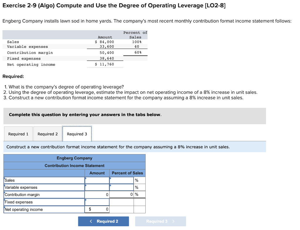 Solved Exercise 2-9 (Algo) Compute and Use the Degree of | Chegg.com