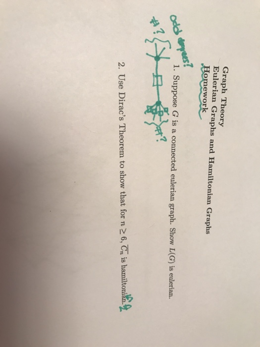 Solved Graph Theory Eulerian Graphs and Hamiltonian Graphs | Chegg.com