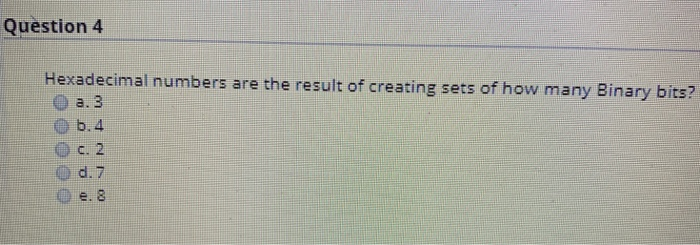 Solved Question 1 The Hexadecimal number 1A is equal to | Chegg.com