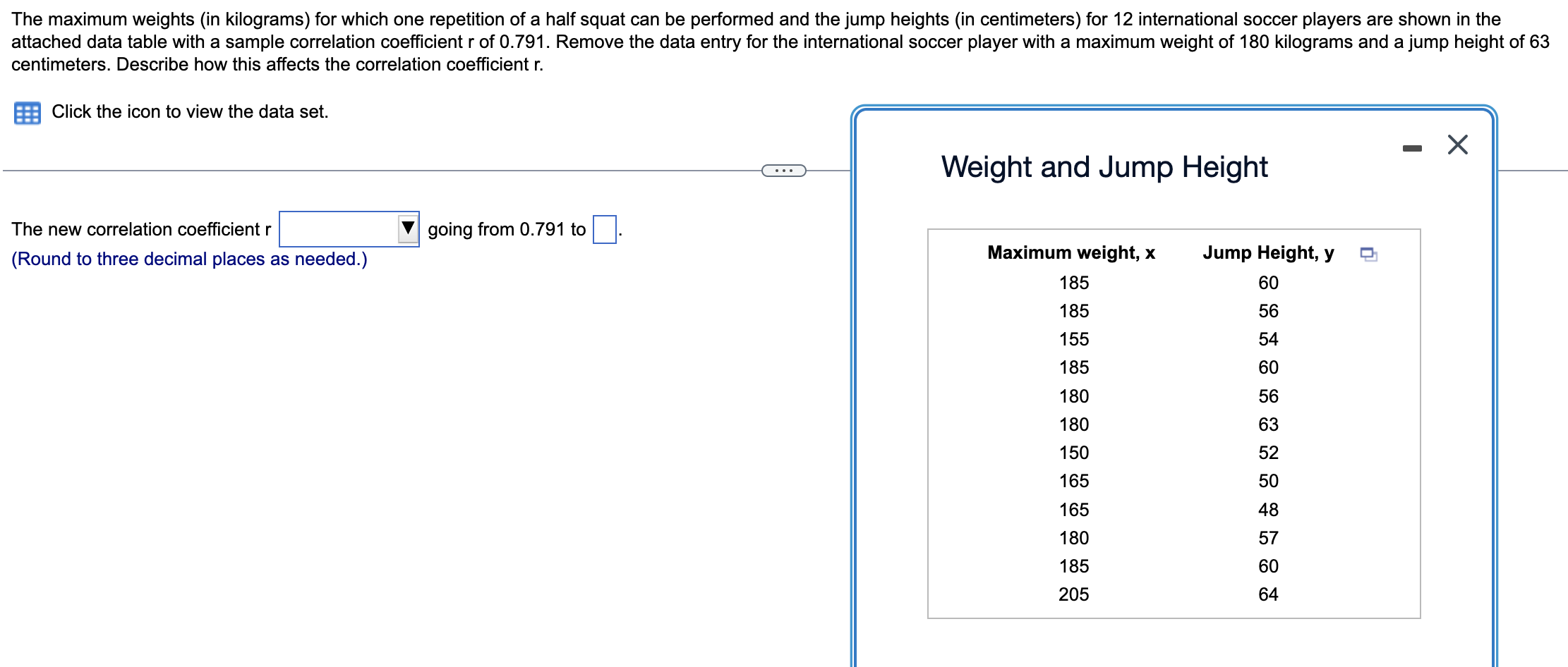 Solved The maximum weights (in kilograms) for which one | Chegg.com