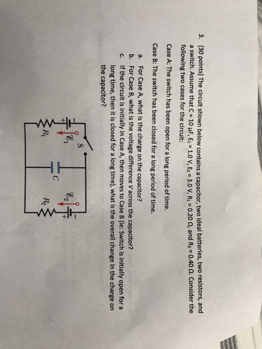Solved 130 points] The circuit shown below contains a | Chegg.com