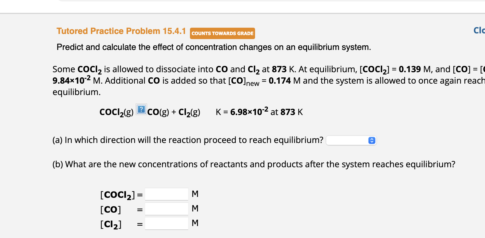 Solved Predict and calculate the effect of concentration | Chegg.com