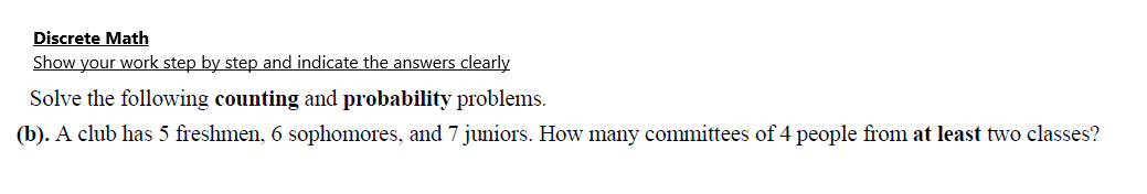 Solved Discrete Math Show your work step by step and | Chegg.com