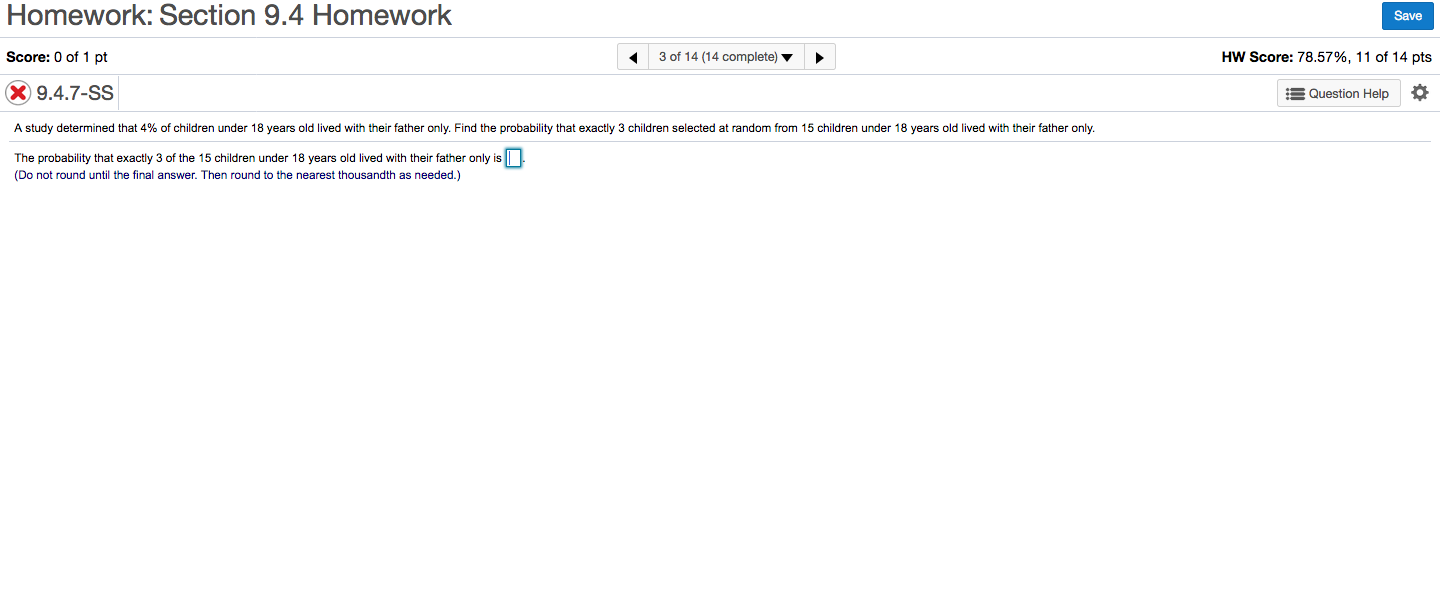 Solved Homework Section 9 4 Homework Save Score 0 5 Of 1