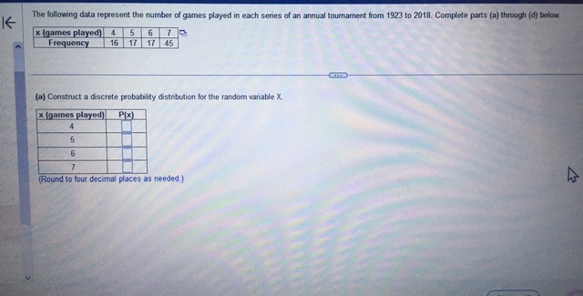 Solved (a) Construct a discrete probability distnbution for | Chegg.com