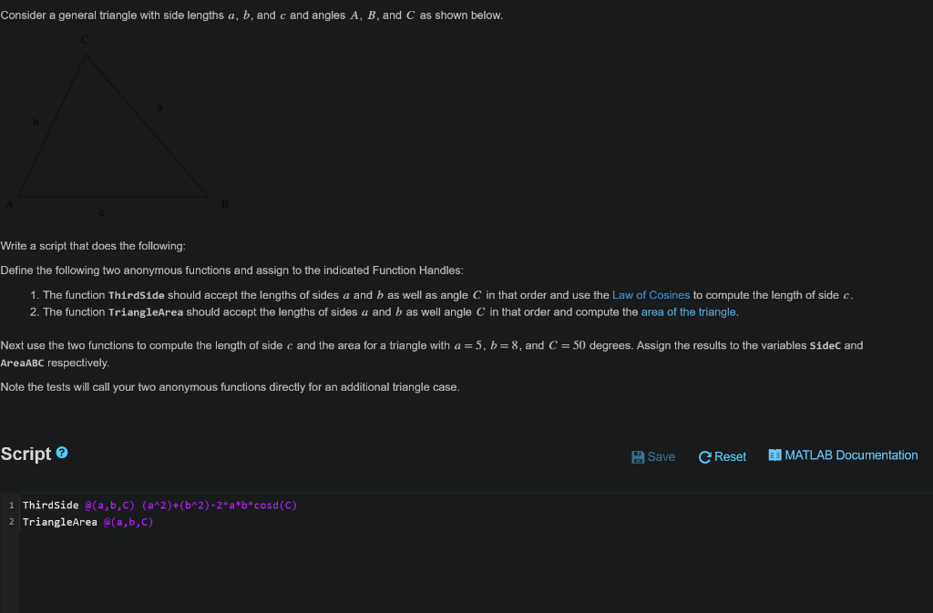Solved Write a script in MATLAB that does the following: | Chegg.com