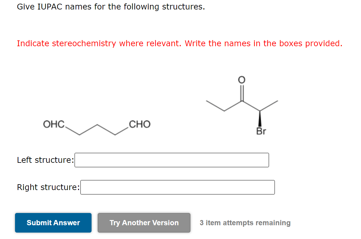 Solved Give IUPAC names for the following structures. | Chegg.com