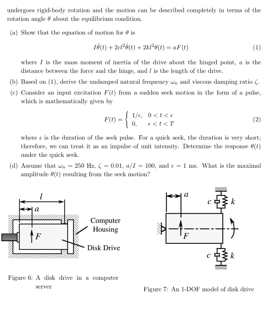 Solved 5. Consider a disk drive installed in a computer | Chegg.com